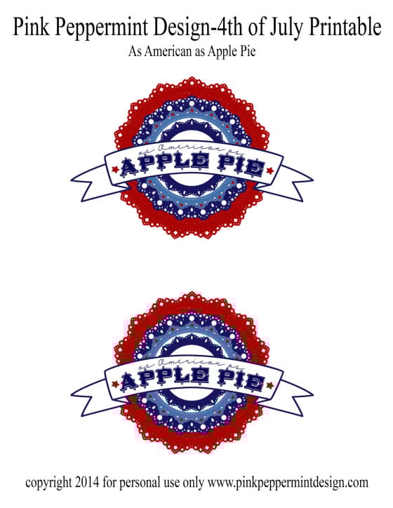 As American as Apple Pie Free Patriotic Printables — Pink Peppermint Design