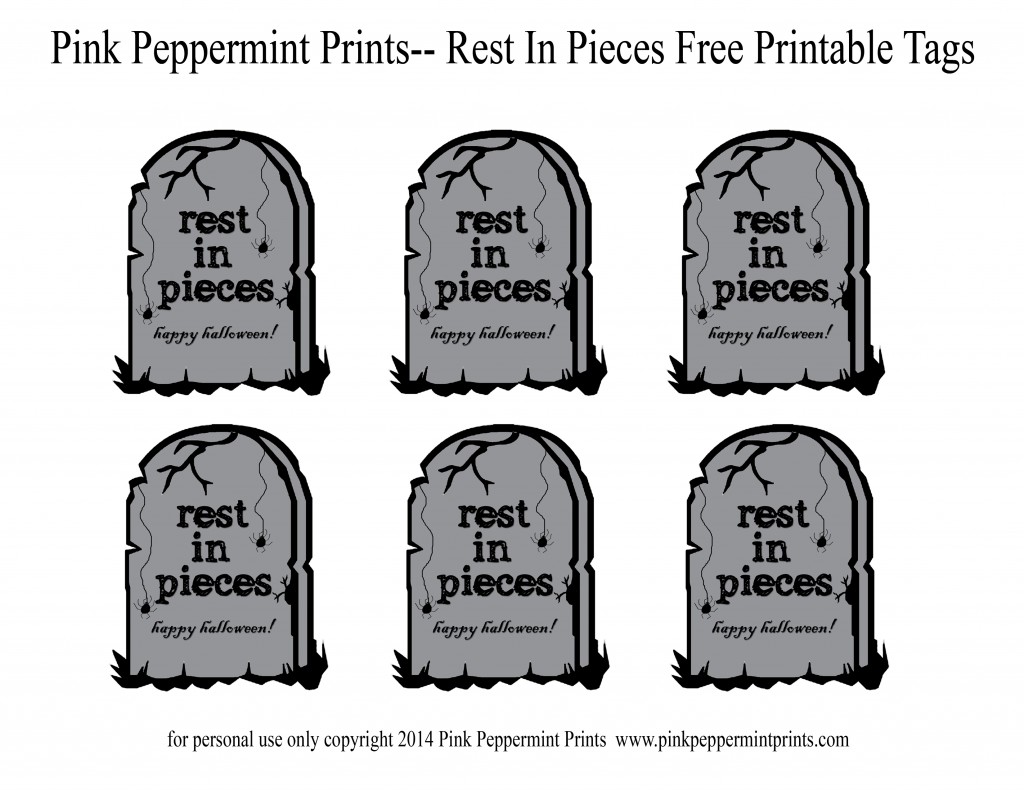 Free Printable: Halloween: Rest In Pieces — Pink Peppermint Design