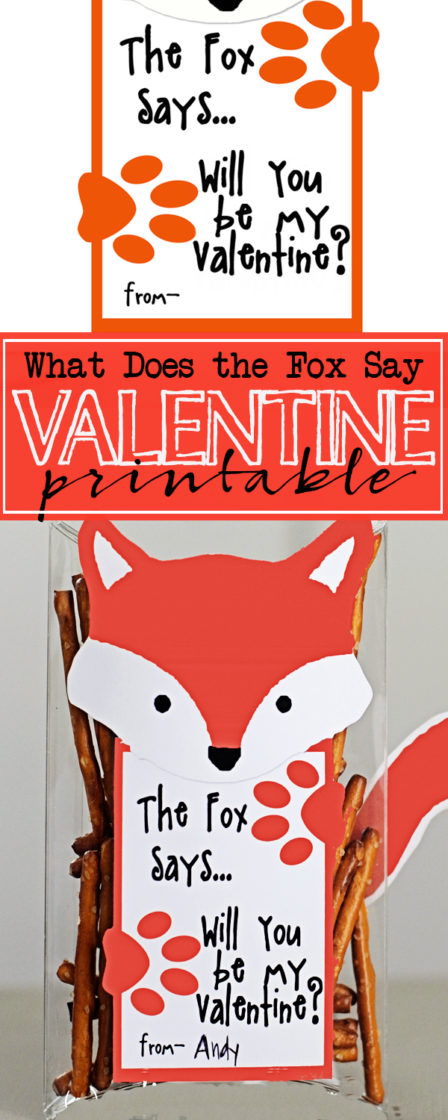 Free Printable Valentine: What Does the Fox Say? — Pink Peppermint Design