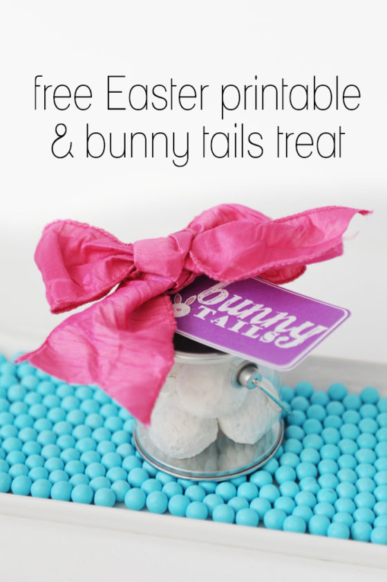 Make this Easy Bunny Tails Easter Treat with Free Tag — Pink Peppermint ...