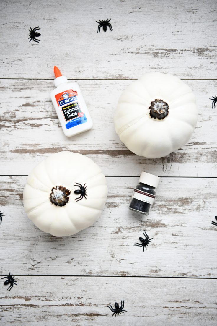 14 Awesome DIY Fall Pumpkins : Spooky Glitter Spider Web No-Carve ...