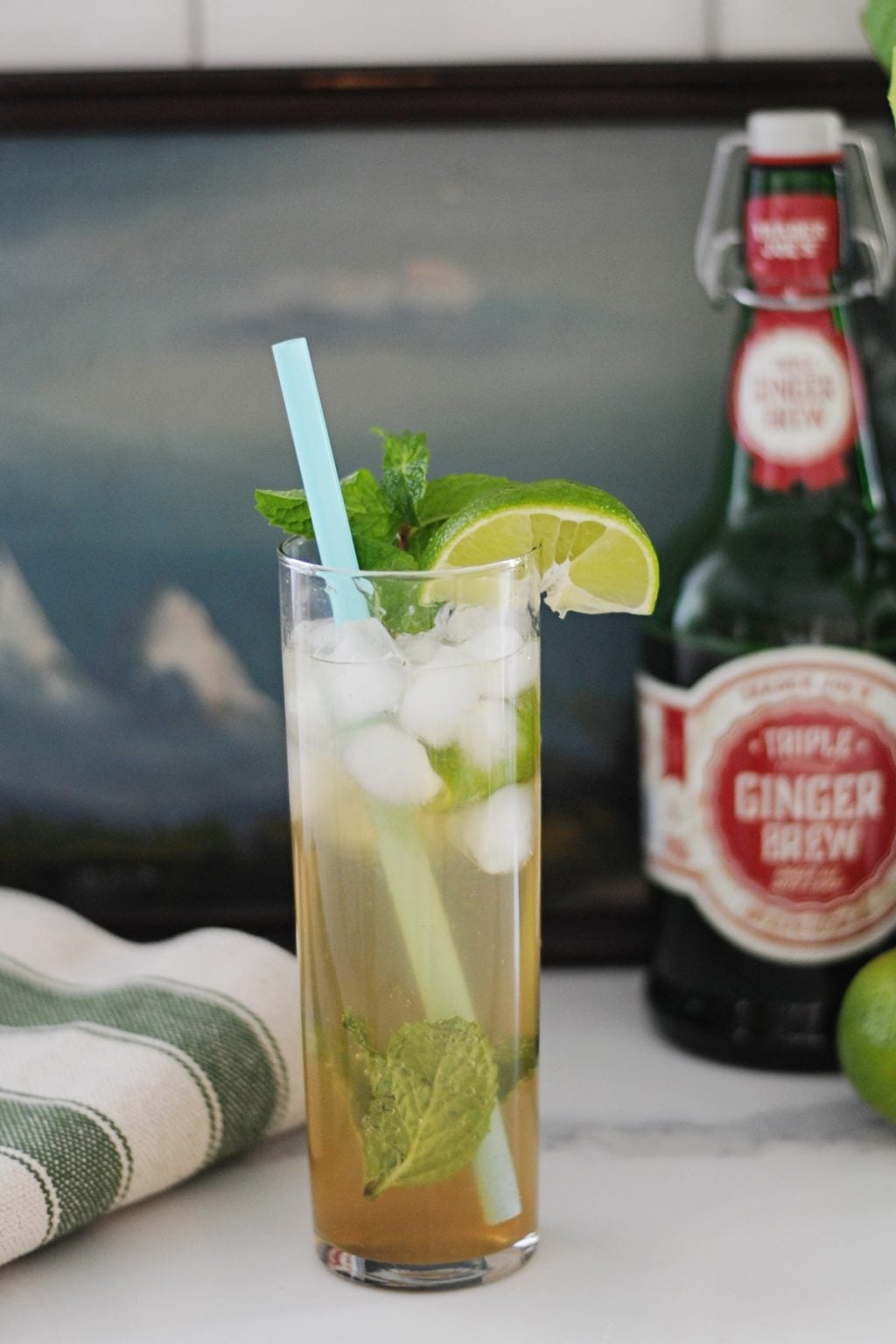 Delicious Ginger Mocktail with Mint & Lime — Pink Peppermint Design
