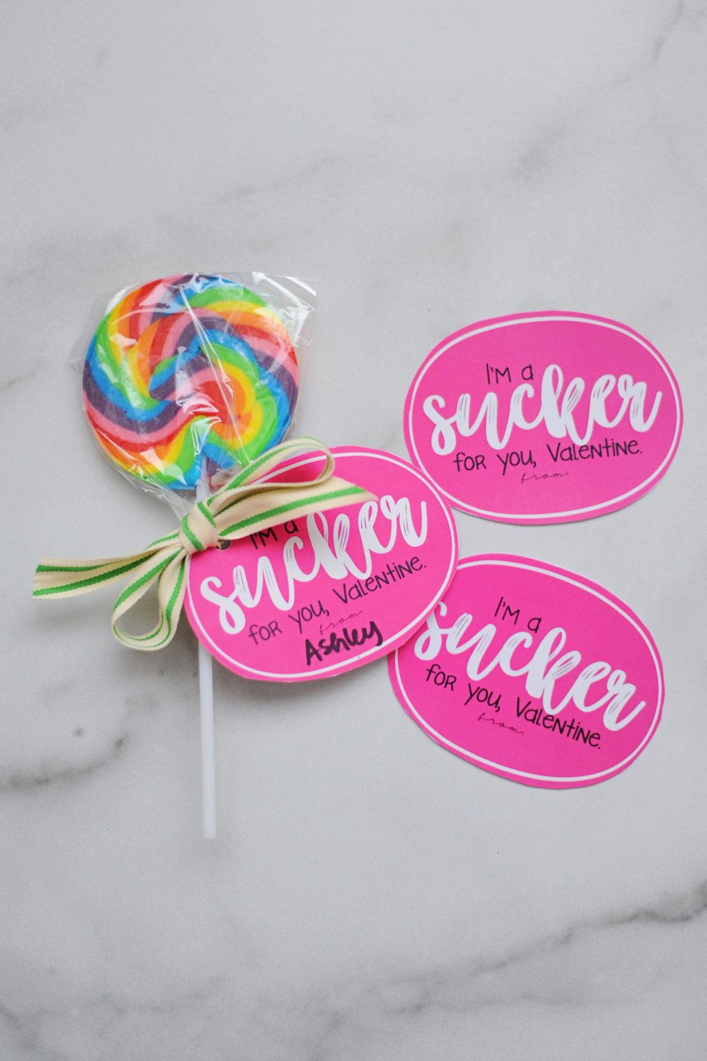 Printable Valentine Cards : I'm a Sucker for You Valentine — Pink ...