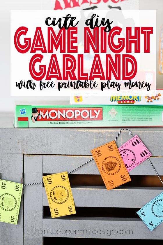 Home and Family Crafts : DIY Garland for Game Night Party — Pink ...
