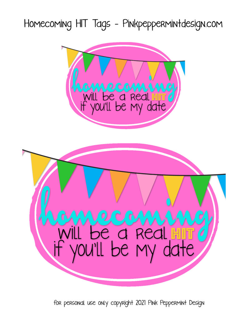 Cute Homecoming Proposal Idea - Free Printable Tag — Pink Peppermint Design