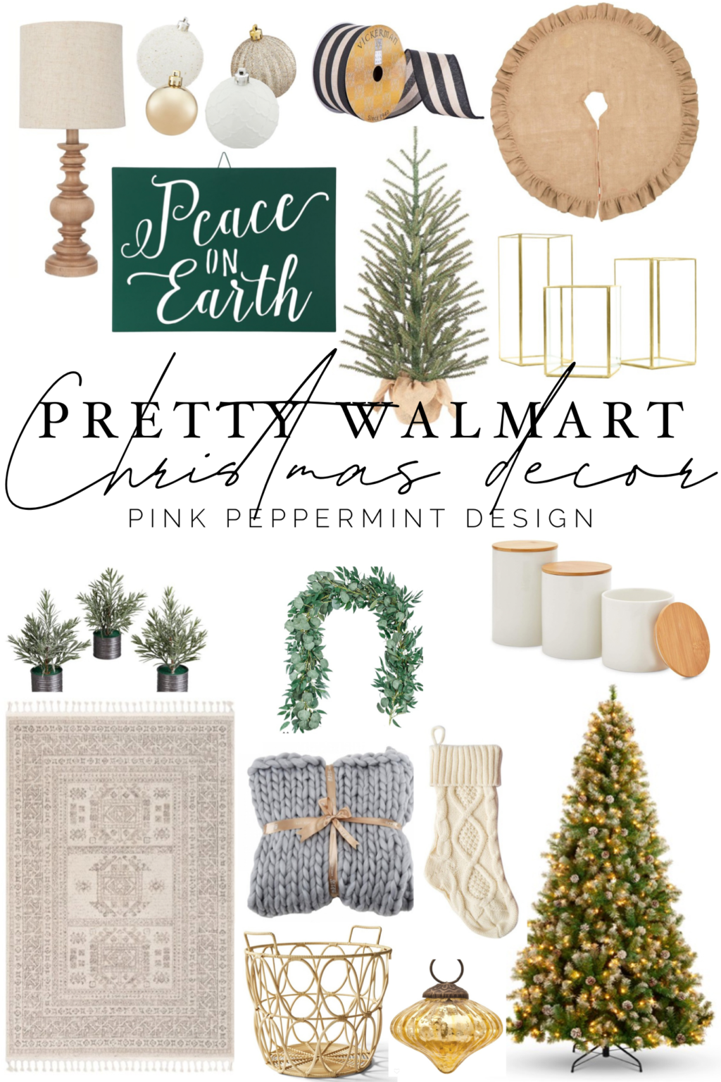Pretty Christmas Decor from Walmart — Pink Peppermint Design