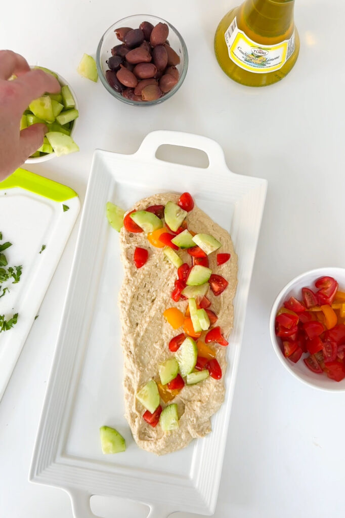 Yummy Appetizer: The Best Loaded Hummus Dip Recipe — Pink Peppermint Design